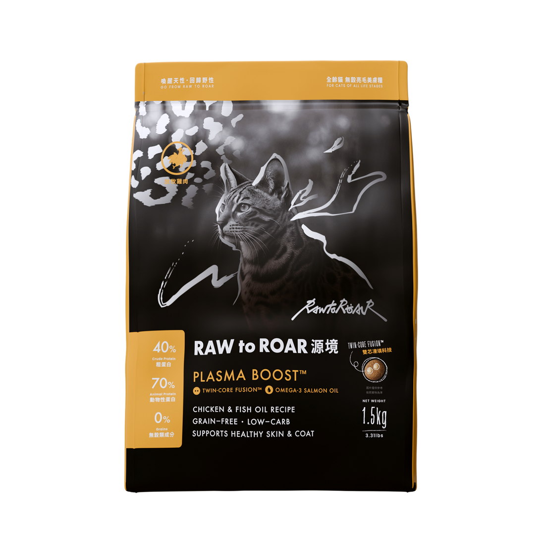 全齡貓 無穀亮毛美膚糧 – RAW to ROAR 源境